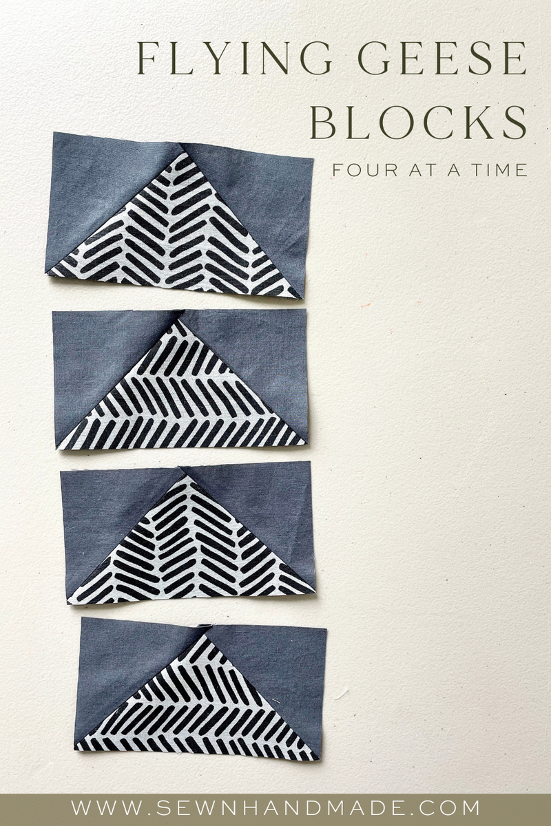Flying Geese Block: Four-at-a-Time – Sewn Modern Quilt Patterns by Amy ...