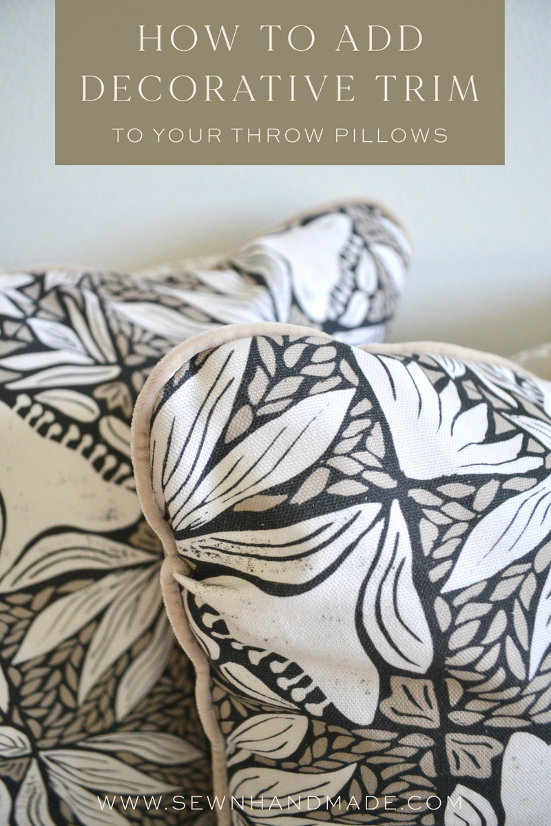 How to Add Trim to Your Throw Pillows – Sewn Modern Quilt Patterns by ...