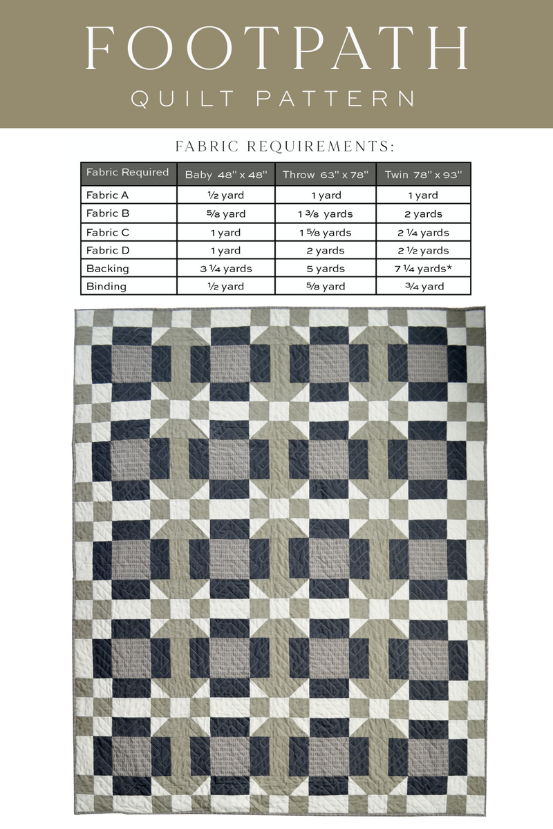 Footpath Quilt DIGITAL Pattern – Sewn Modern Quilt Patterns by Amy Schelle