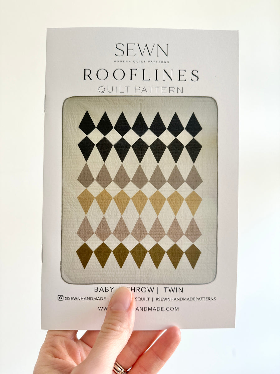 Rooflines Quilt PAPER Pattern – Sewn Modern Quilt Patterns by Amy Schelle