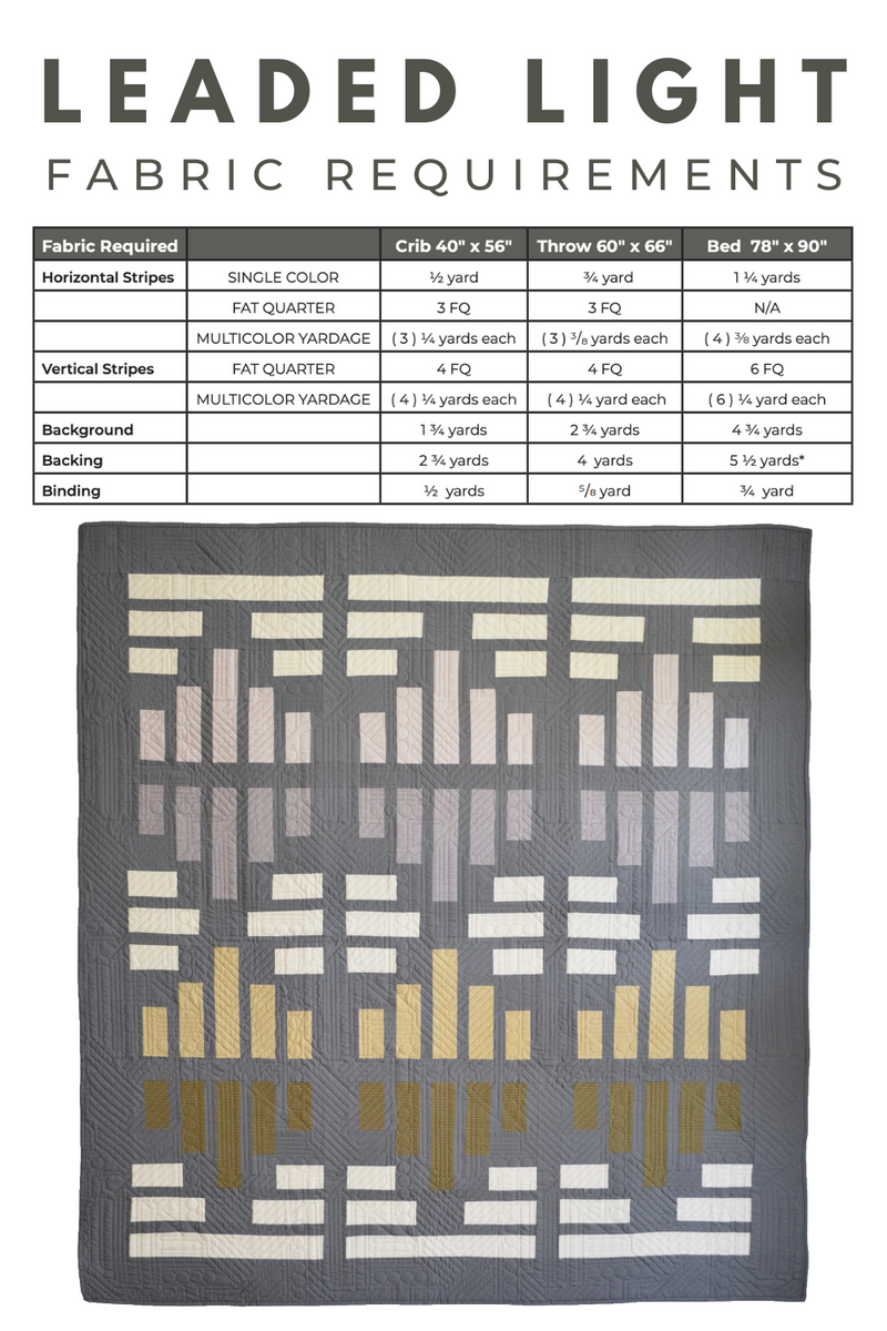 Leaded Light Quilt DIGITAL PDF Pattern – Sewn Modern Quilt Patterns by ...